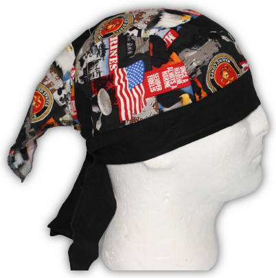 Marines Doo Rag Black - Doo Rag Nation